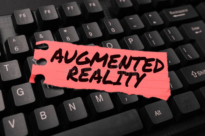 Sign Displaying Augmented Reality. Business Overview Technology that ...