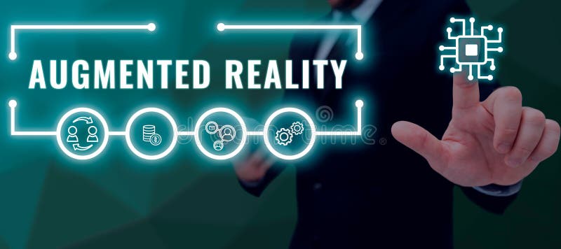 Sign Displaying Augmented Reality. Internet Concept Technology that ...