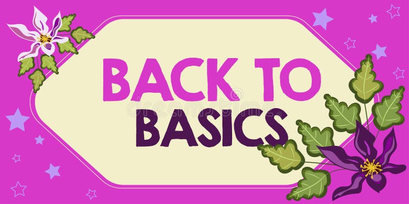 Sign Displaying Back To Basics. Internet Concept Return Simple Things ...