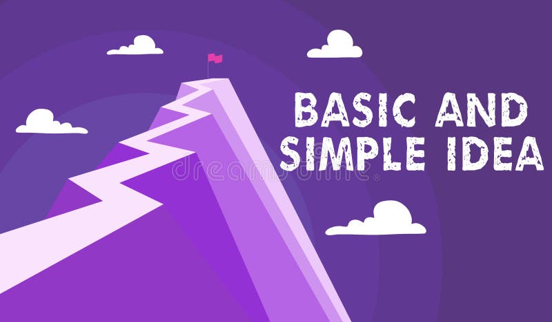 Text Showing Inspiration Basic and Simple Idea. Internet Concept Plain ...