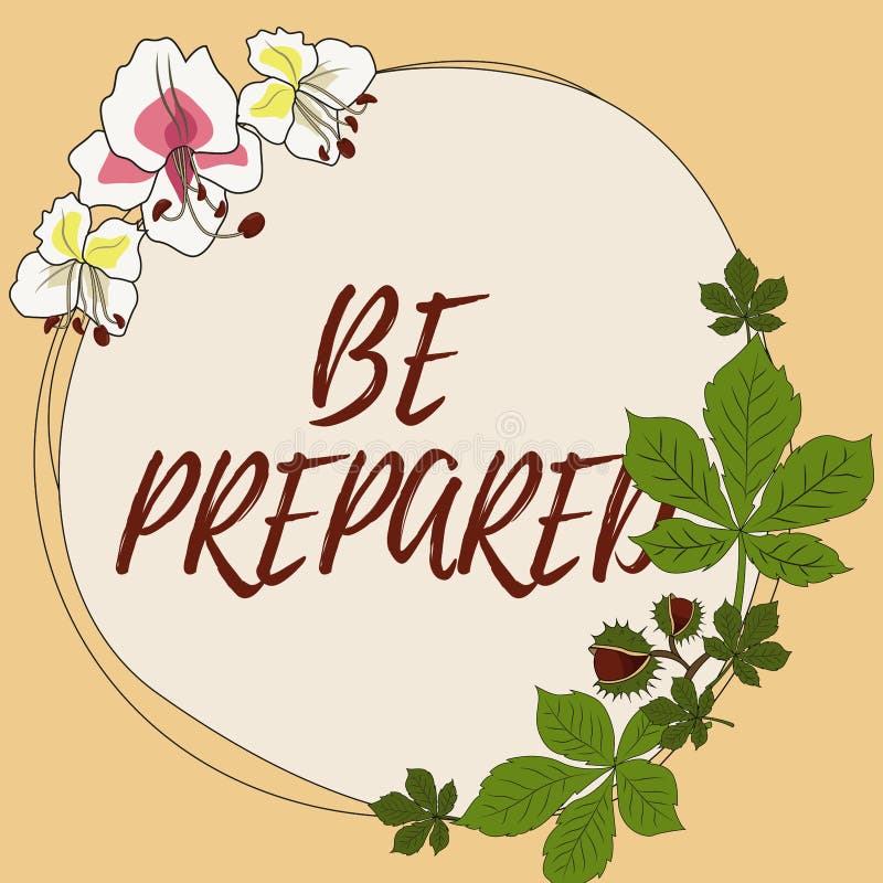 Sign Displaying Be Prepared. Business Idea Make Something Ready for Use ...