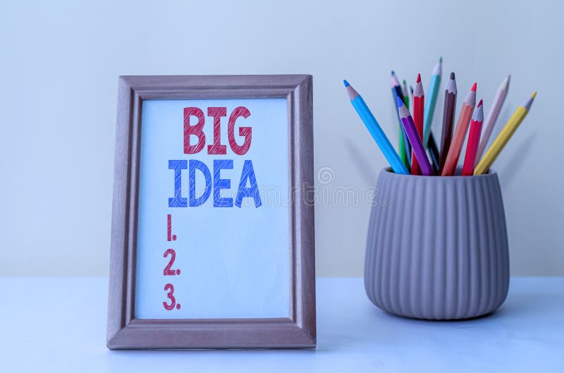 Sign Displaying Big Idea. Conceptual Photo Having Great Creative ...