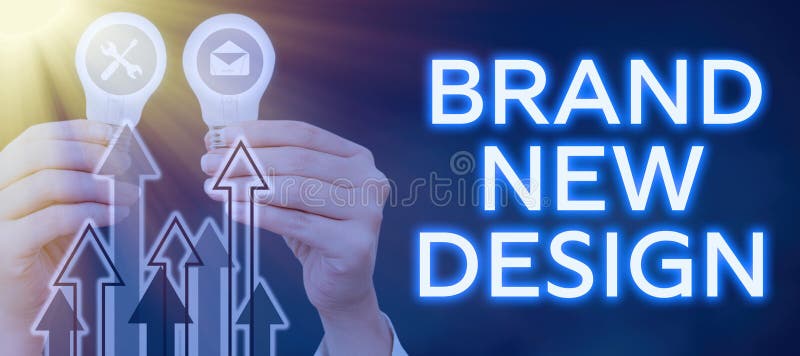 Sign Displaying Brand New Design. Business Idea Brainstorming about ... Sign Displaying Brand New Design. Business Idea Brainstorming about ...