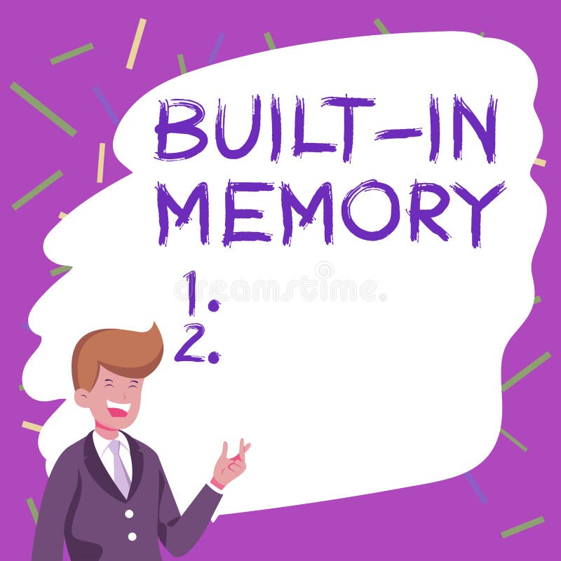 Sign Displaying Built in Memory. Internet Concept Device or Feature are ...
