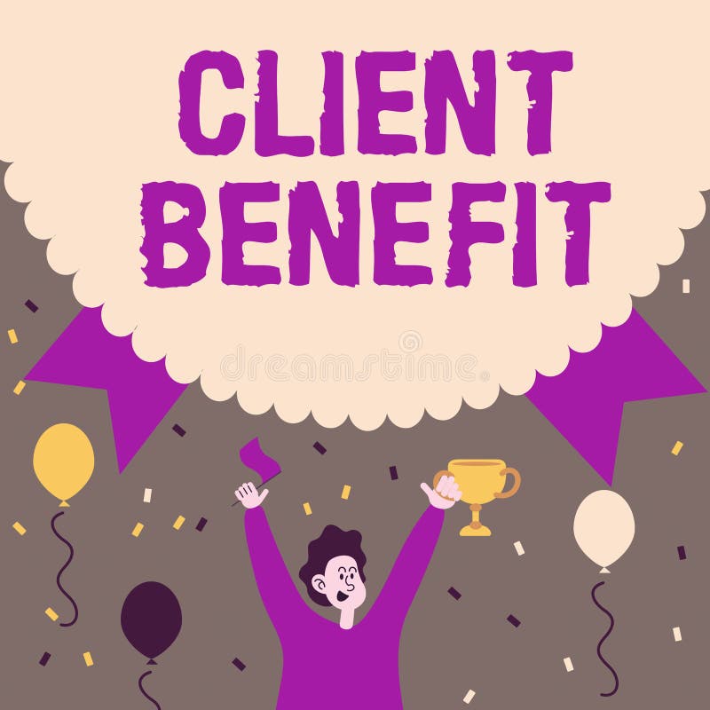 Text Caption Presenting Client Benefit. Concept Meaning the Real or ... Text Caption Presenting Client Benefit. Concept Meaning the Real or ...