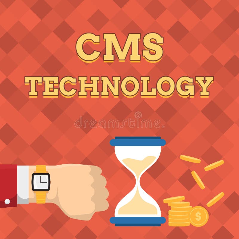 Sign Displaying Cms Technology. Business Approach Programs that are Used To Create and Manage ...