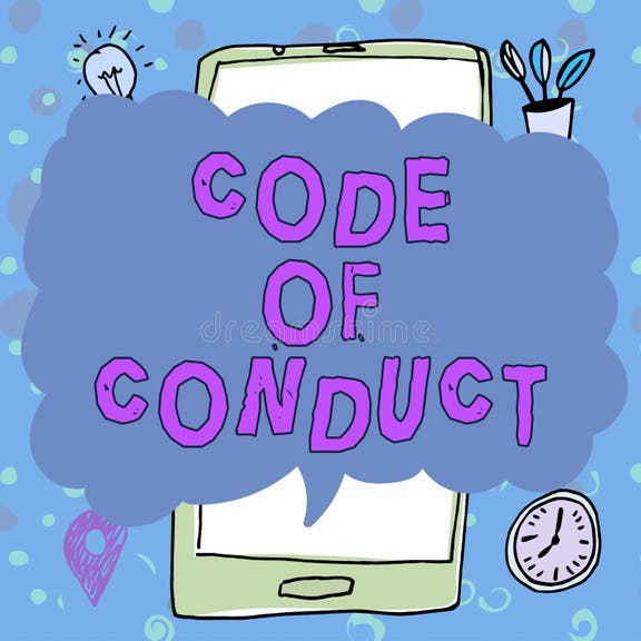 Sign Displaying Code of Conduct. Concept Meaning Ethics Rules Moral ...