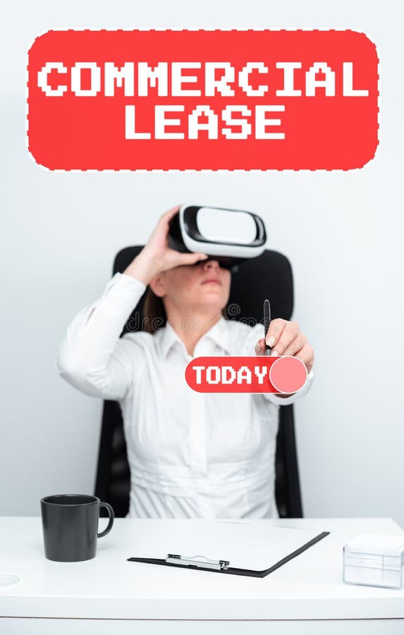 Inspiration Showing Sign Commercial Lease. Business Showcase Study of ...