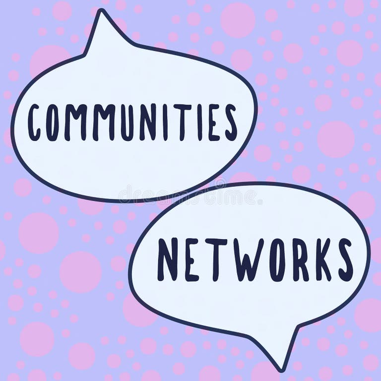Sign Displaying Communities And Networks Word For Collaboration Of Learnings And Practices Of