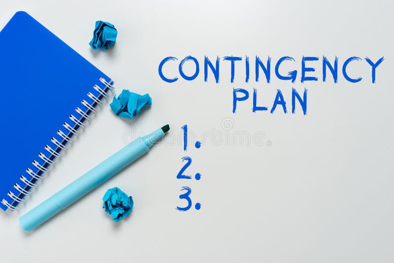 Text Showing Inspiration Contingency Plan. Business Idea Appears in ...
