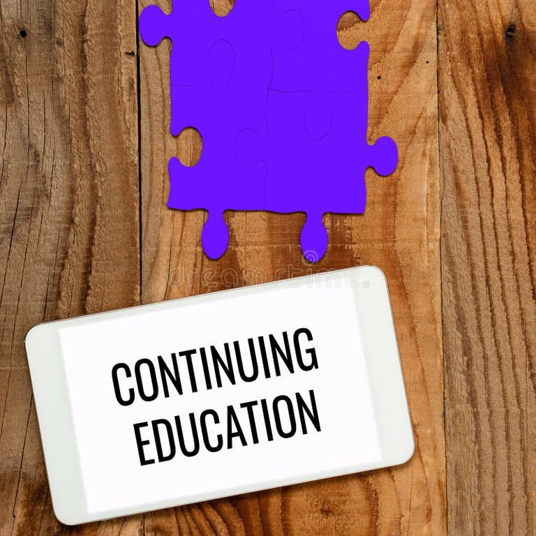 Text Caption Presenting Continuing Education. Conceptual Photo ...