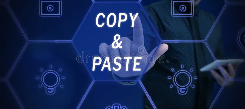 Sign Displaying Copy Paste. Business Approach an Imitation, Transcript ...