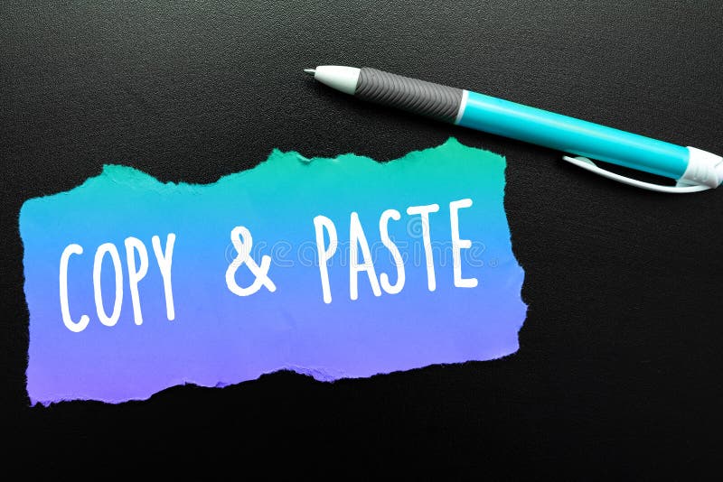 Sign Displaying Copy Paste. Business Concept an Imitation, Transcript ...