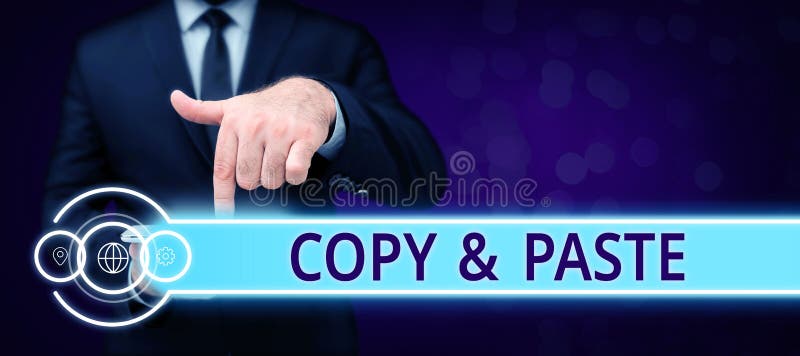Sign Displaying Copy Paste. Business Showcase an Imitation, Transcript ...
