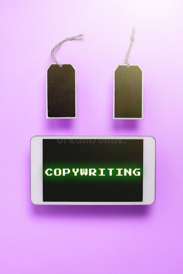 Sign Displaying Copywriting. Concept Meaning Writing the Text of ...