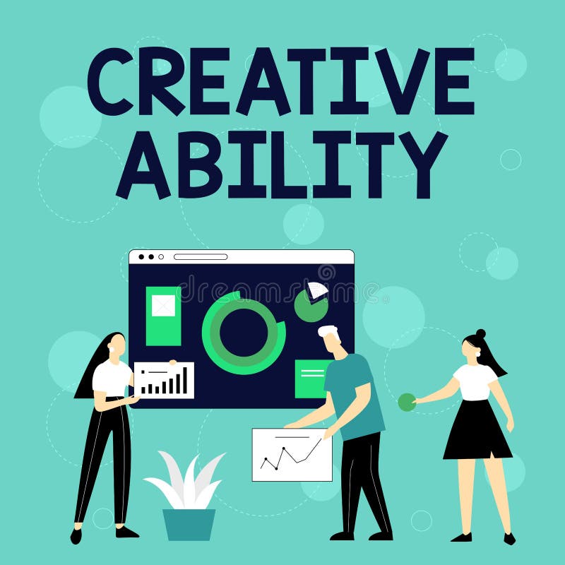 Hand Writing Sign Creative Ability. Business Overview Able To Function ...