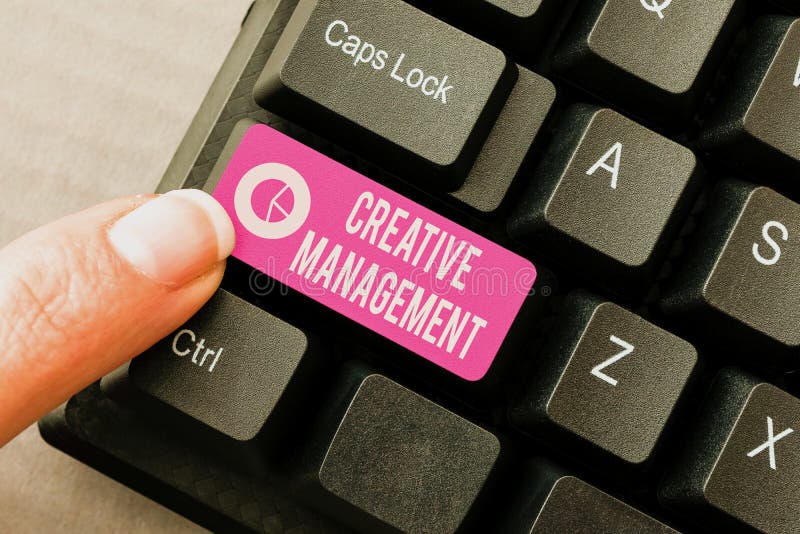 Sign Displaying Creative Management. Business Idea Managing of Creative ...
