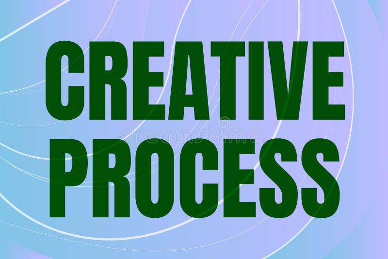 Sign Displaying Creative Process. Word Written on Connecting Ideas into ...