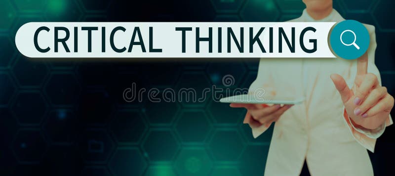 Sign Displaying Critical Thinking. Business Overview Sequence of Stages ...