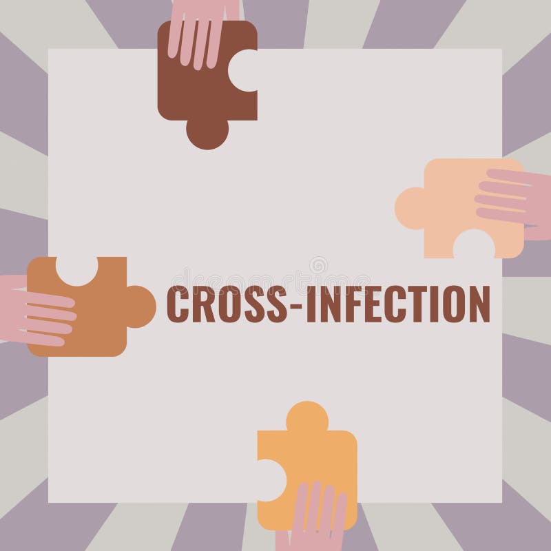 Sign Displaying Cross Infection. Internet Concept Diseasecausing ...