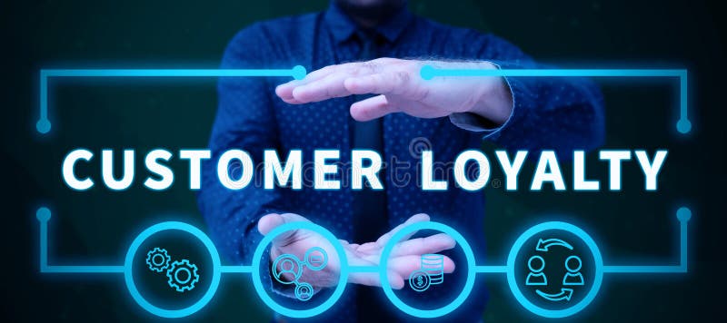 Sign Displaying Customer Loyalty. Business Concept Client Satisfaction ...