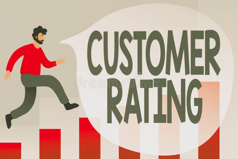 Text Sign Showing Customer Rating. Business Overview Each Point of the ...