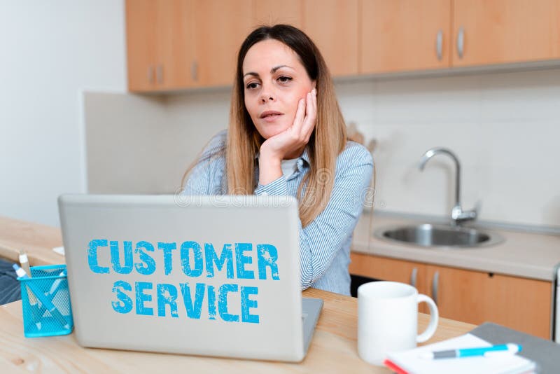 Sign Displaying Customer Service. Business Concept Process of Ensuring ...