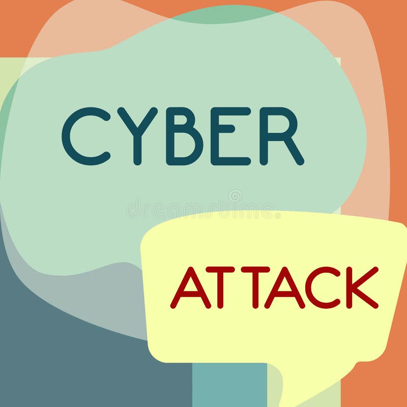 Writing Displaying Text Cyber Attack. Internet Concept an Attempt by ...