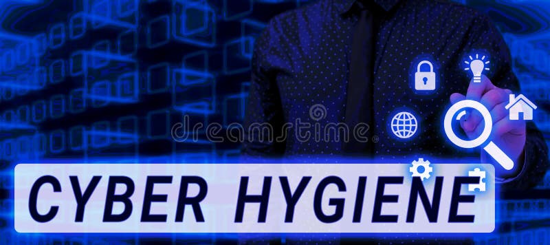 Sign Displaying Cyber Hygiene. Business Showcase Steps that Computer ...