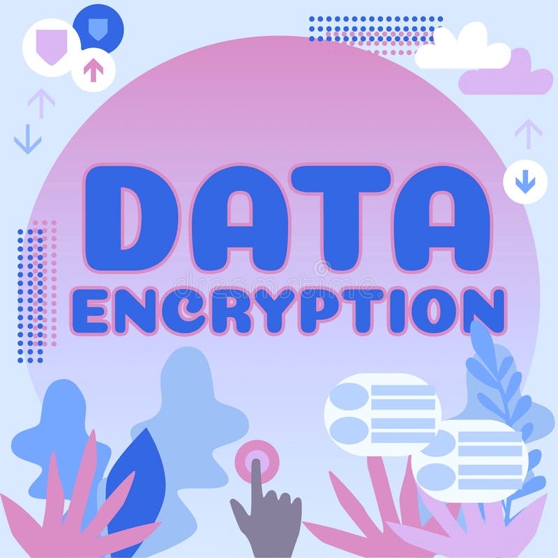 Sign Displaying Data Encryption Business Approach Conversion Of Data Into Code For Compression