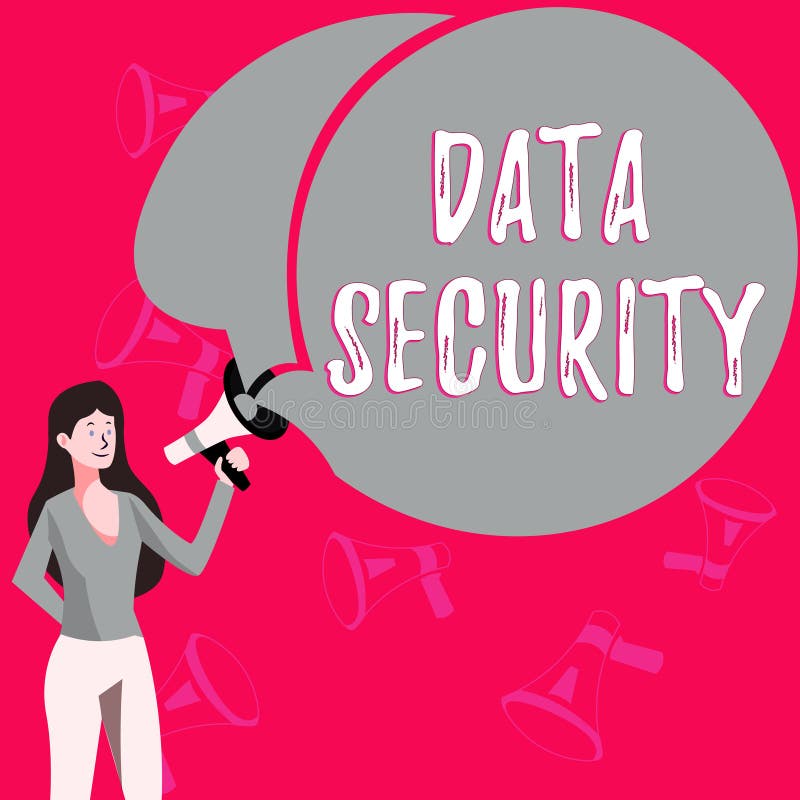 Sign Displaying Data Security. Word for Confidentiality Disk Encryption ...