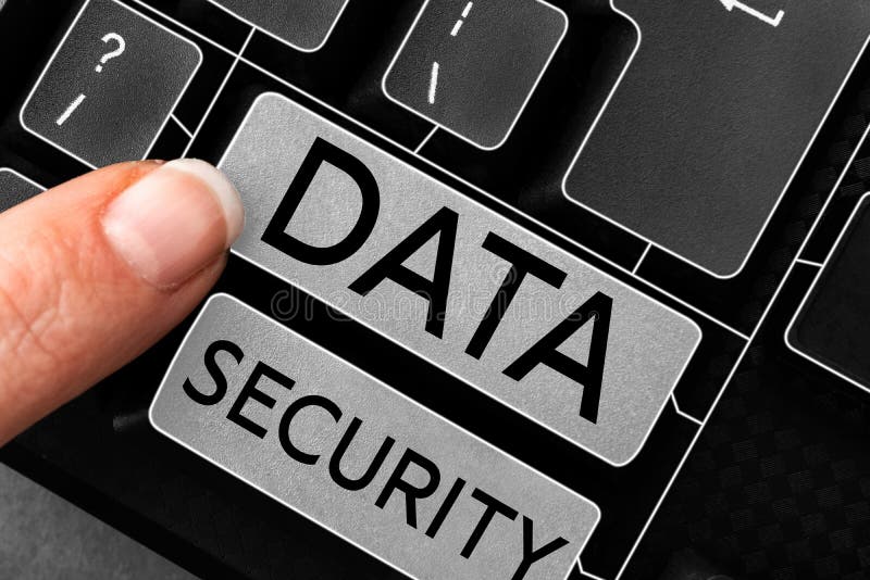 Sign Displaying Data Security. Word Written on Confidentiality Disk ...