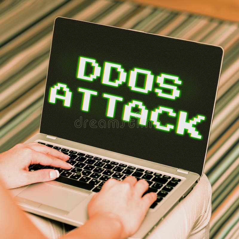Sign Displaying Ddos Attack. Word for Disturbed Access To the Normal ... Sign Displaying Ddos Attack. Word for Disturbed Access To the Normal ...
