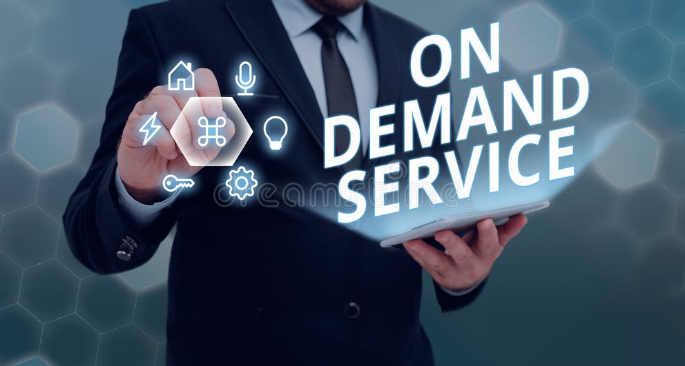 Sign Displaying on Demand Service. Internet Concept Allows Consumers To ...