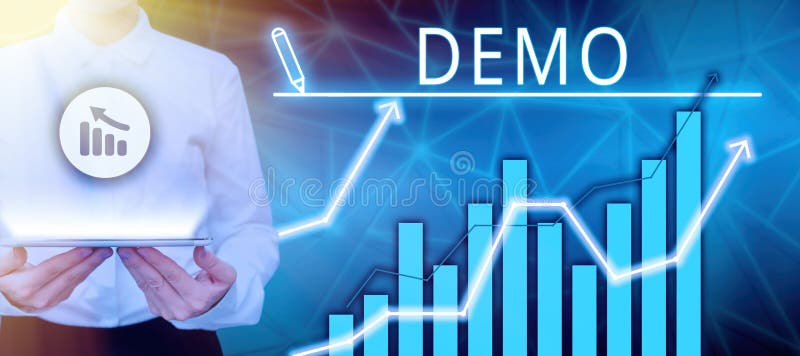 Hand Writing Sign Demo. Concept Meaning Exemplification Display ...