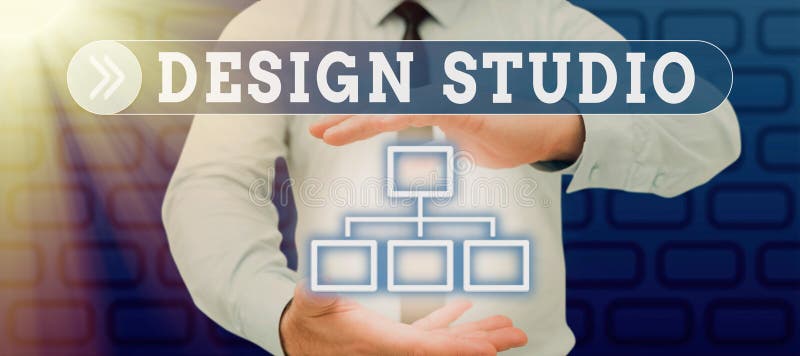 Sign Displaying Design Studio. Concept Meaning Work Environment ...