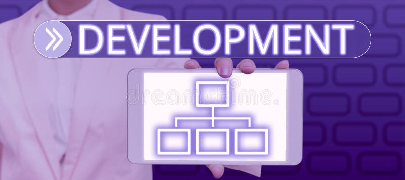 Sign Displaying Development. Concept Meaning a Cycle in Which Somebody ...