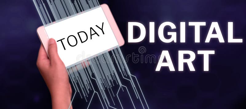 Handwriting Text Digital Art. Internet Concept Use of Skill and ...