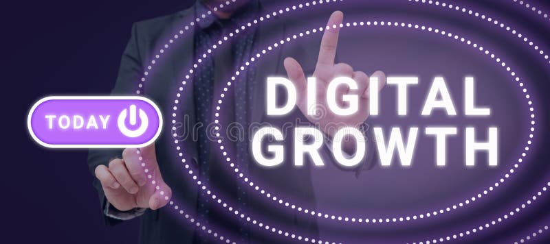 Text Caption Presenting Digital Growth. Concept Meaning Early Stages of ...