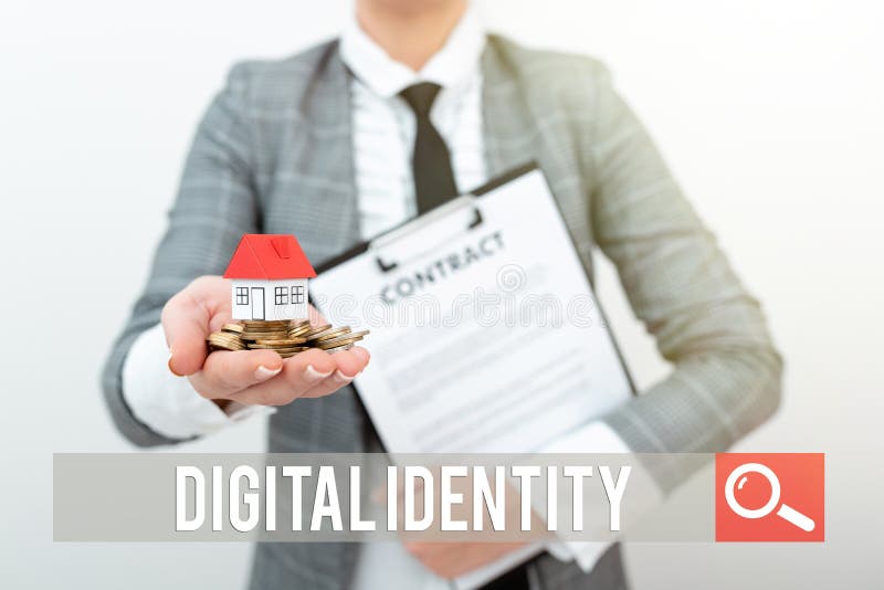 Sign Displaying Digital Identity. Business Idea Information on Entity ...