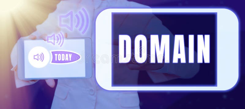 Sign Displaying Domain. Word Written on Identification String that ...