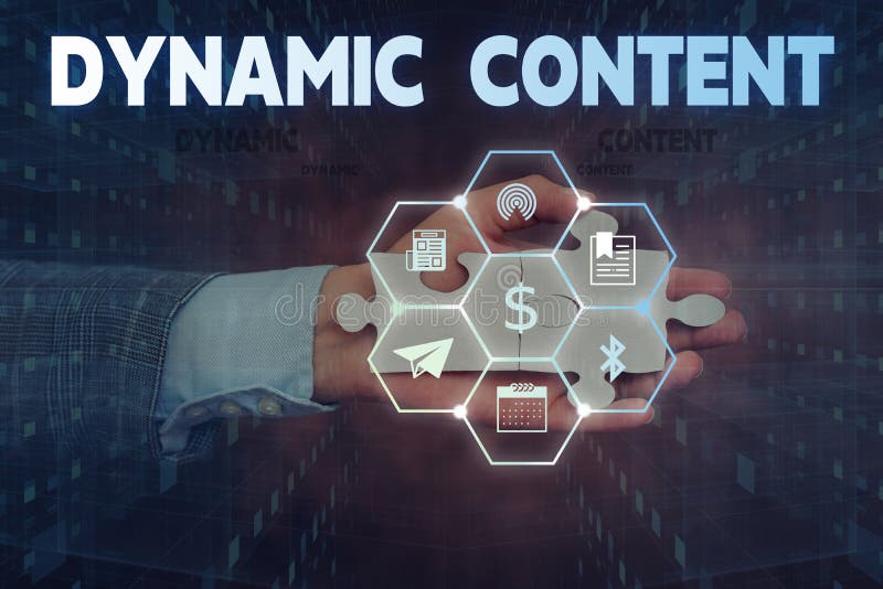Sign Displaying Dynamic Content. Word for Web Content that Changes ...
