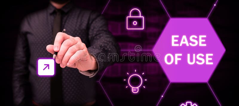 Sign Displaying Ease of Use. Word Written on User Friendly Easy To ...