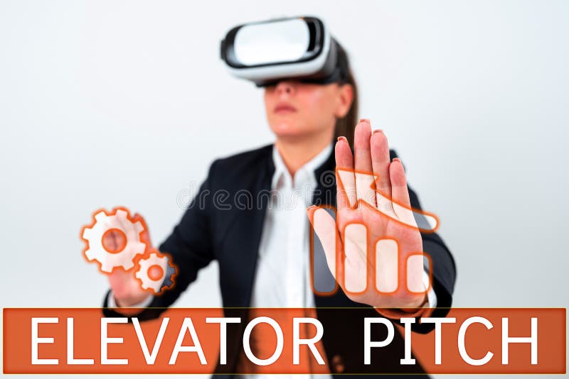 Sign Displaying Elevator Pitch. Concept Meaning a Persuasive Sales ...