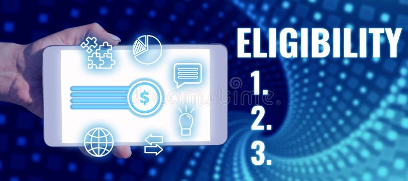 Text Caption Presenting Eligibility. Business Idea State of Having the ...
