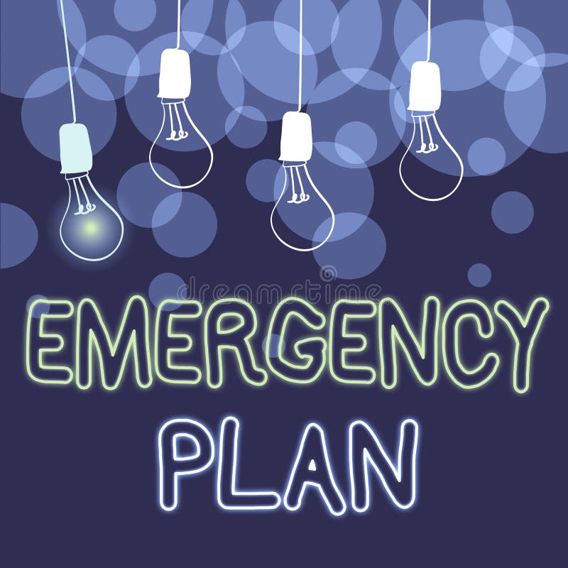 Sign Displaying Emergency Plan. Concept Meaning Instructions that ...