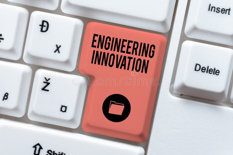 Sign Displaying Engineering Innovation Word Process Expressed Logic ...