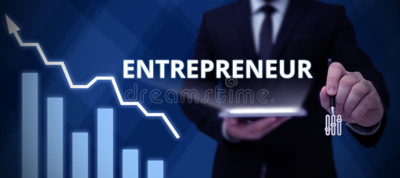 Sign Displaying Entrepreneur. Concept Meaning Enterprise Resource ...