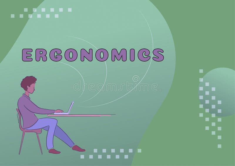 Sign Displaying Ergonomics. Concept Meaning Fitting or Designing a ...