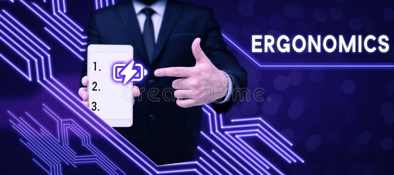 Sign Displaying Ergonomics. Word Written on Fitting or Designing a ... Sign Displaying Ergonomics. Word Written on Fitting or Designing a ...